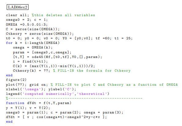 Solved Resonance We now investigate what happens to the | Chegg.com