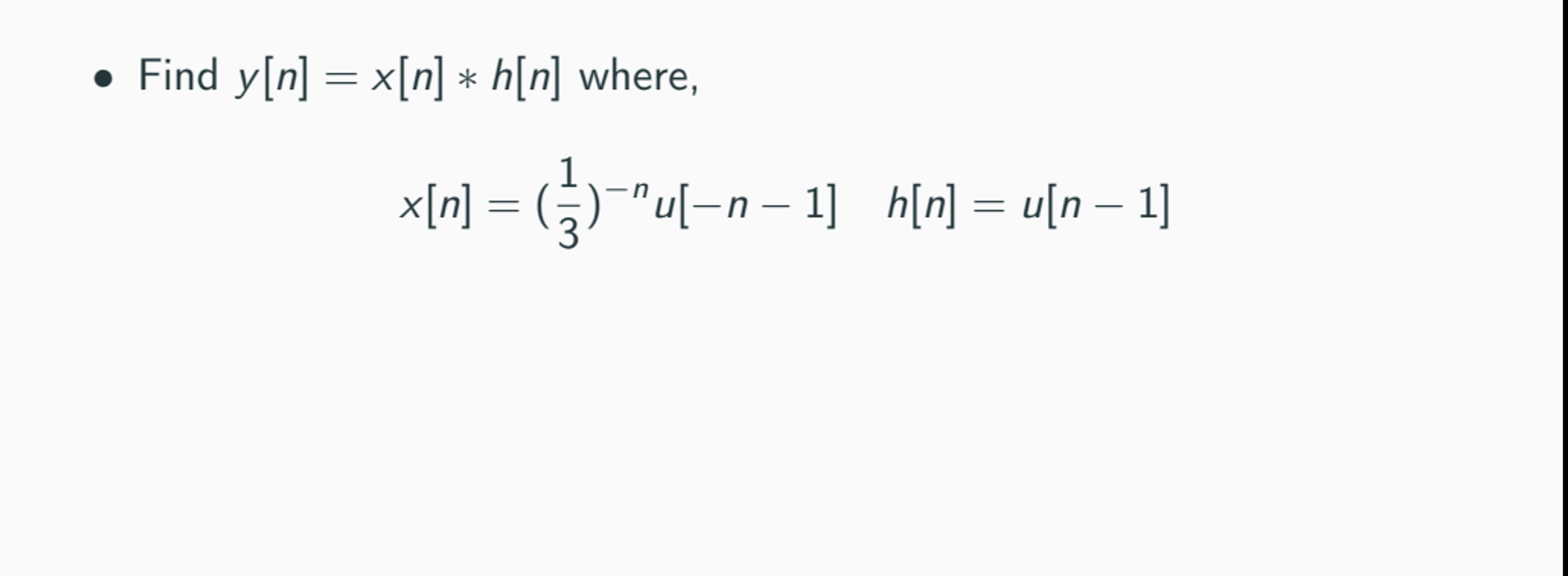 Solved Find y[n]=x[n]**h[n] | Chegg.com