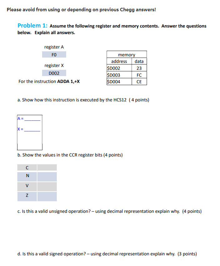 Solved Please avoid from using or depending on previous | Chegg.com