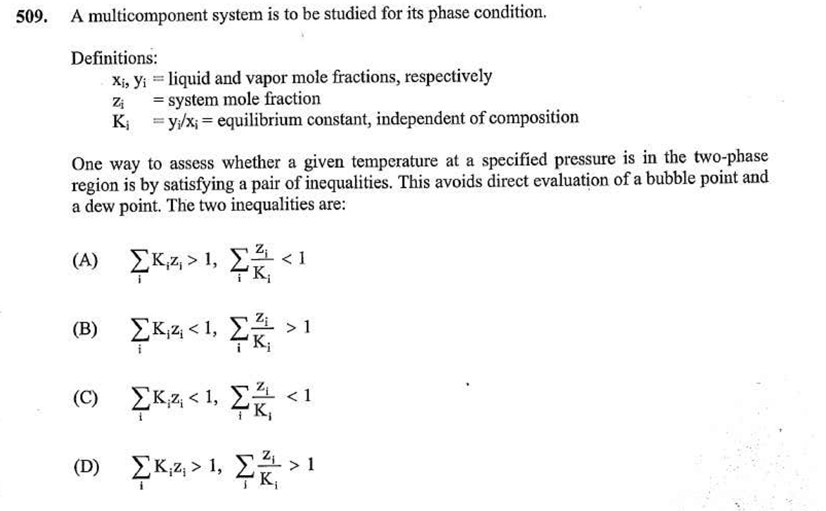 Solved A multicomponent system is to be studied for its | Chegg.com