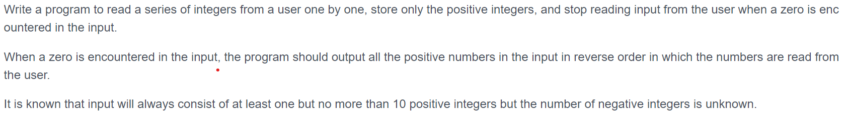 Solved Write a program to read a series of integers from a | Chegg.com