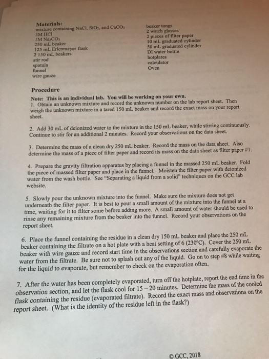 Solved Separating the Components of a Mixture Introduction | Chegg.com