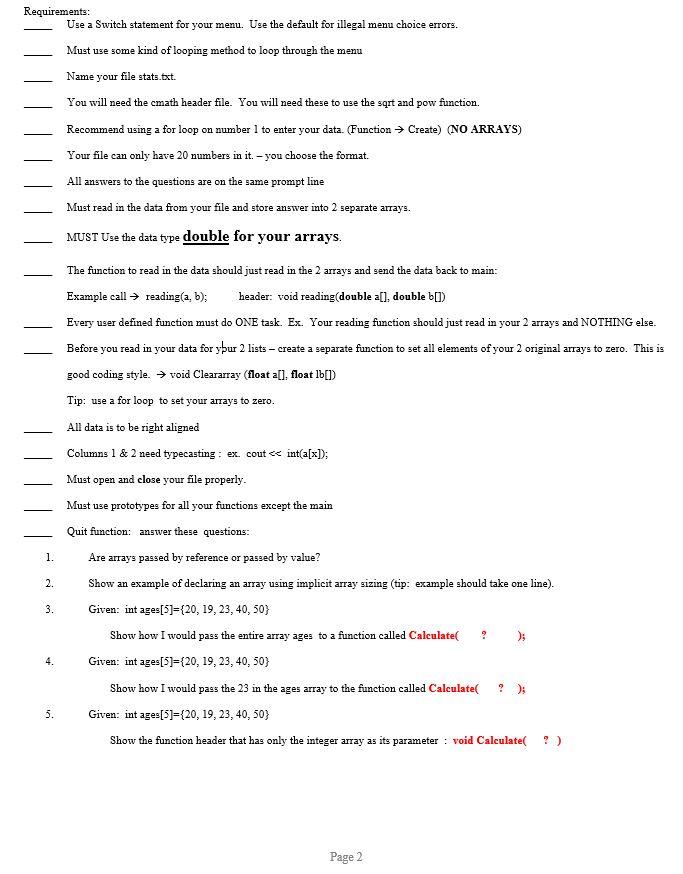 Solved C++ ..complete the program using the sample program | Chegg.com