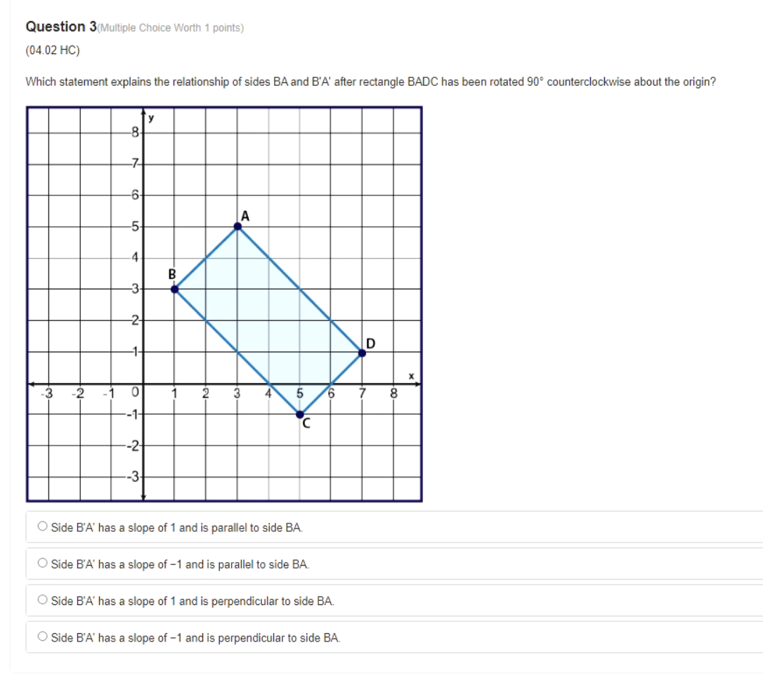 Solved Question 3 Multiple Choice Worth 1 points) (04.02 HC) | Chegg.com