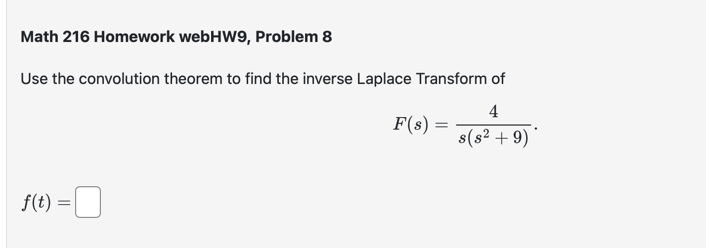 Solved Use the convolution theorem to find the inverse | Chegg.com