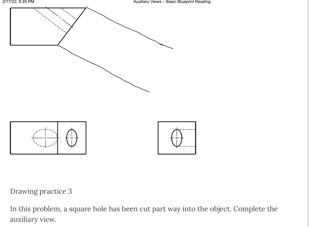 Solved Sketching Auxiliary Views The following problems | Chegg.com