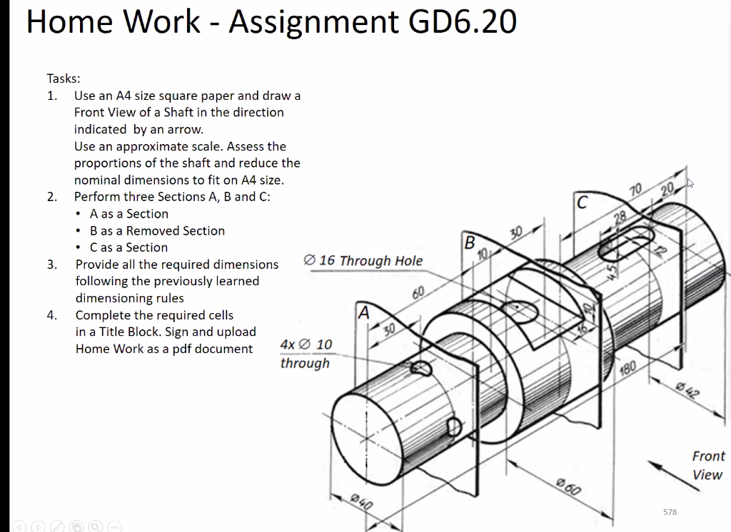 Solved Home Work - Assignment GD6.20 C Tasks: 1. Use an A4 | Chegg.com