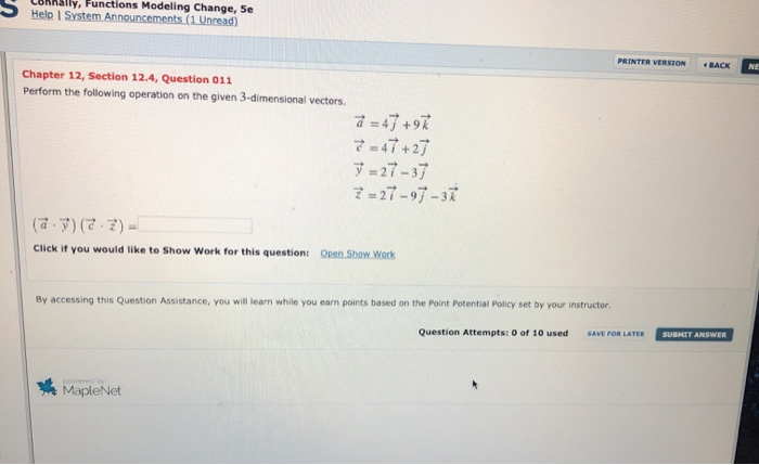Solved BRKSlly, Functions Modeling Change, Se Help I System | Chegg.com