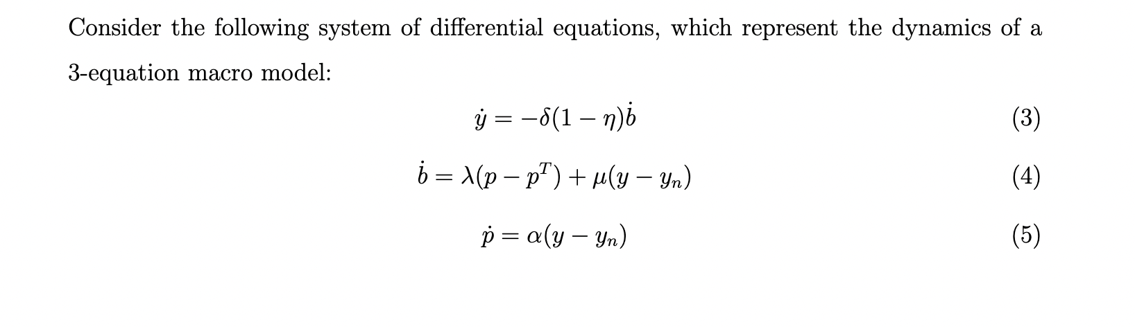 Consider the following system of differential | Chegg.com
