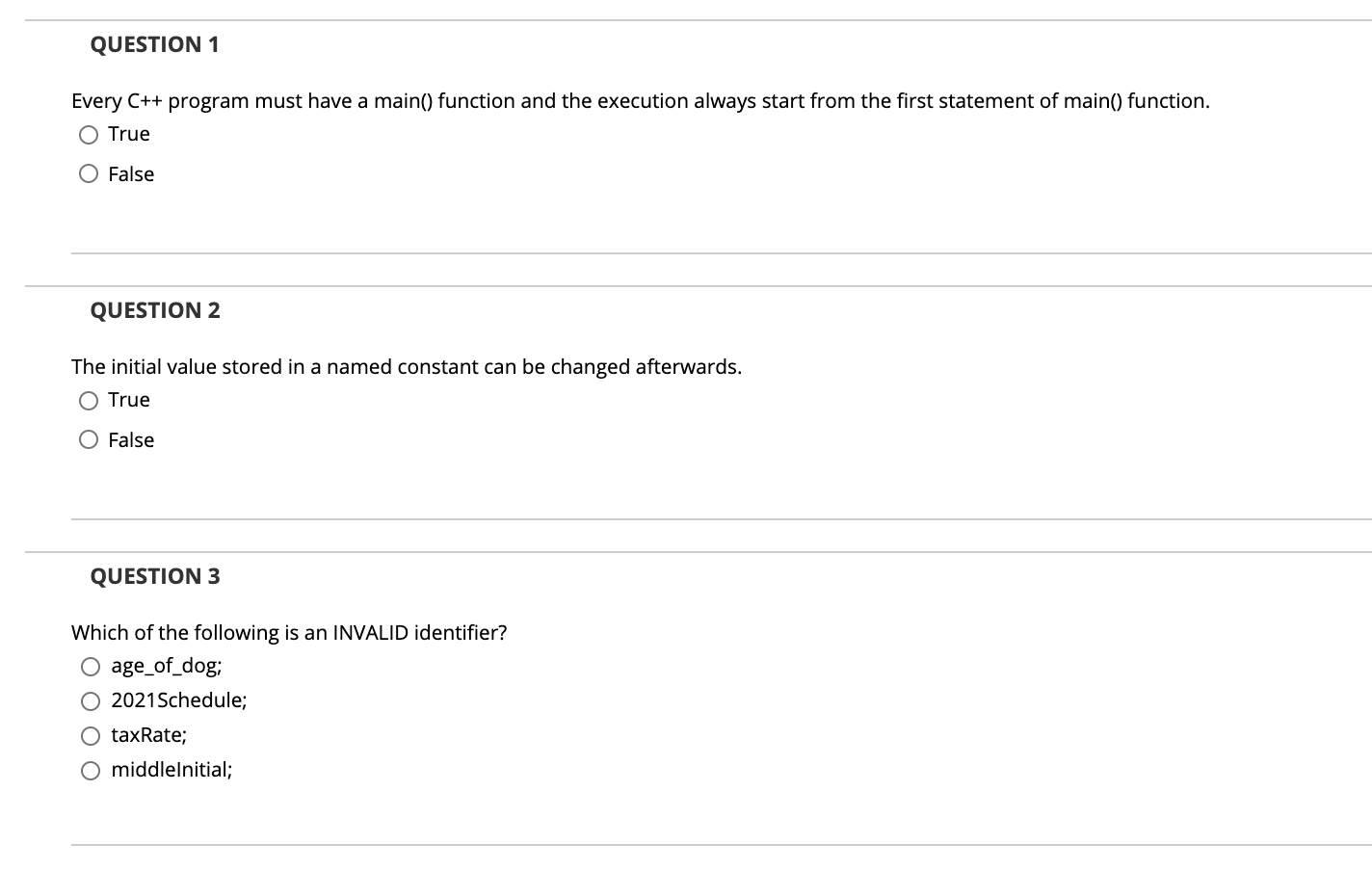 Solved QUESTION 1 Every C++ program must have a main() | Chegg.com