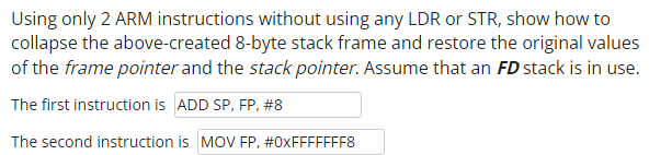 Solved Using Only 2 Arm Instructions Without Using Any Ldr 