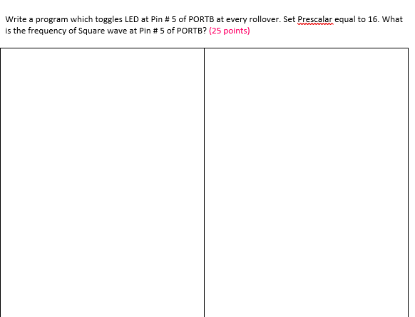 Write A Program Which Toggles Led At Pin 5 Of Portb 