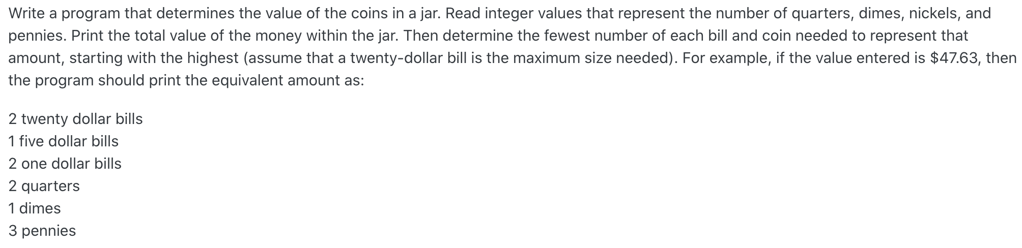 Solved Write a program that determines the value of the | Chegg.com