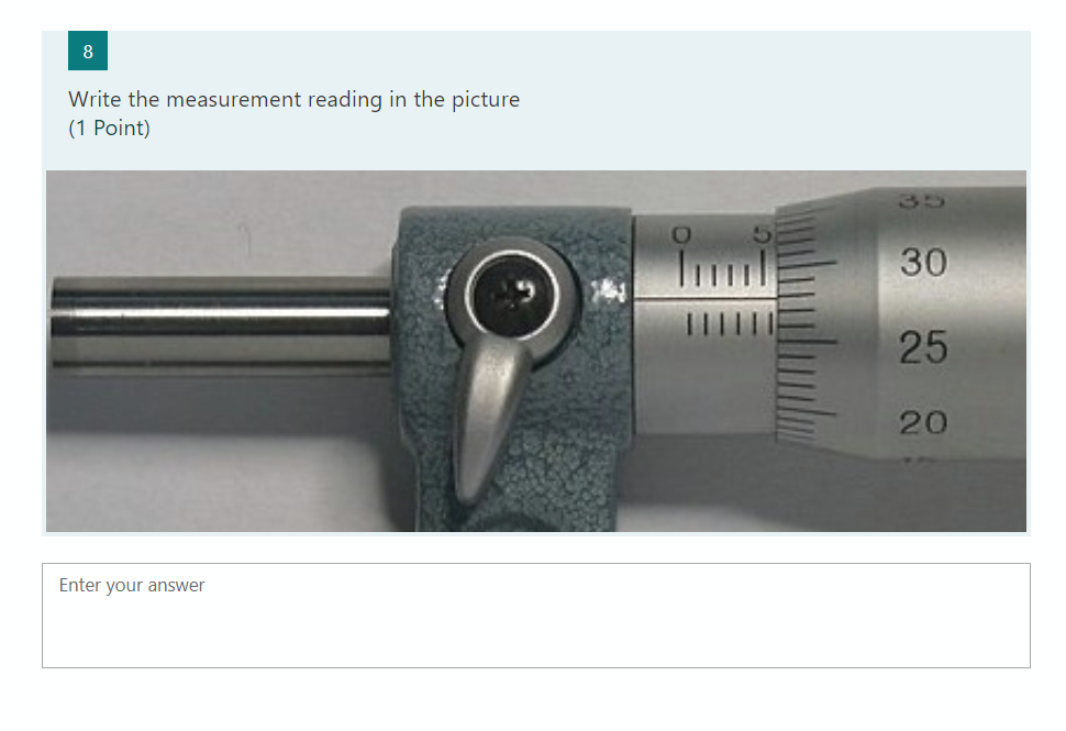 Solved 8 Write the measurement reading in the picture (1 | Chegg.com