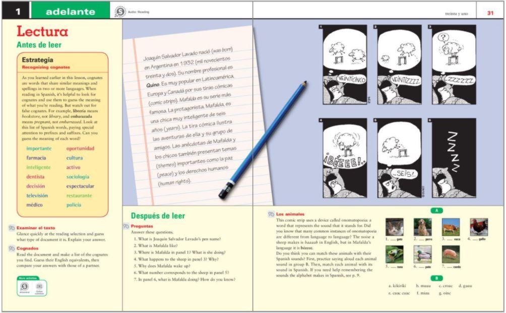 Solved S met 31 1 adelante Lectura Antes de leer 3 | Chegg.com