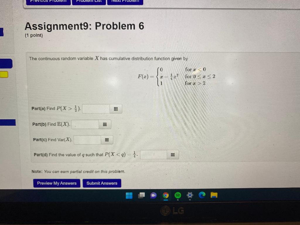 Solved Олег ToDiem LIS! Assignment9: Problem 6 (1 point) The | Chegg.com