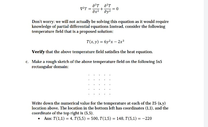 Solved Problem 2 (The Laplacian and the Heat Diffusion | Chegg.com
