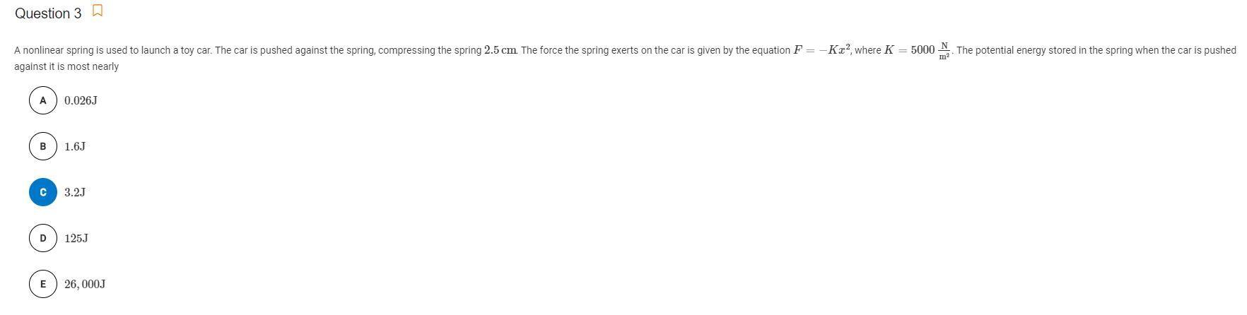 Solved Question 3 a A nonlinear spring is used to launch a | Chegg.com