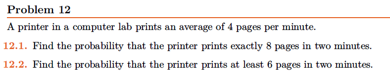 Solved Problem 12A printer in a computer lab prints an | Chegg.com