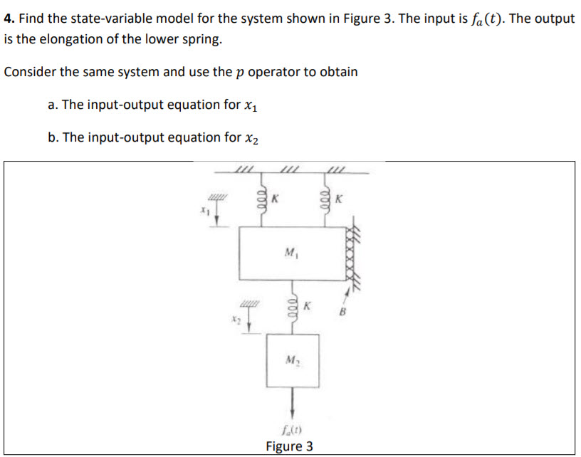 Solved 4. Find the state-variable model for the system shown | Chegg.com