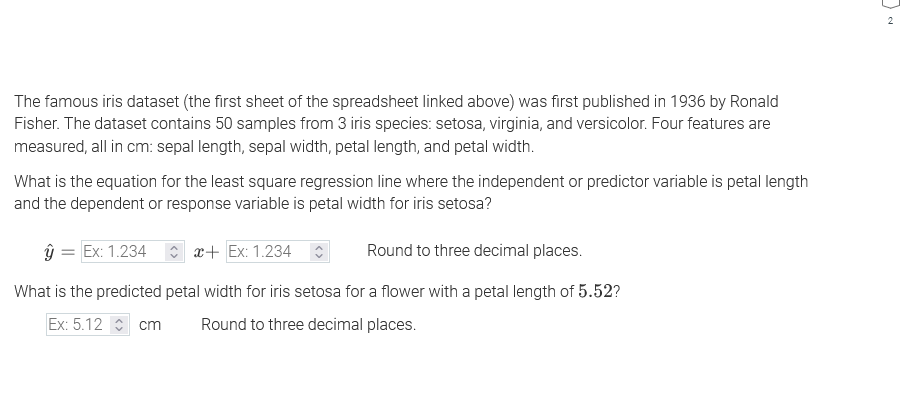 The famous iris dataset (the first sheet of the | Chegg.com