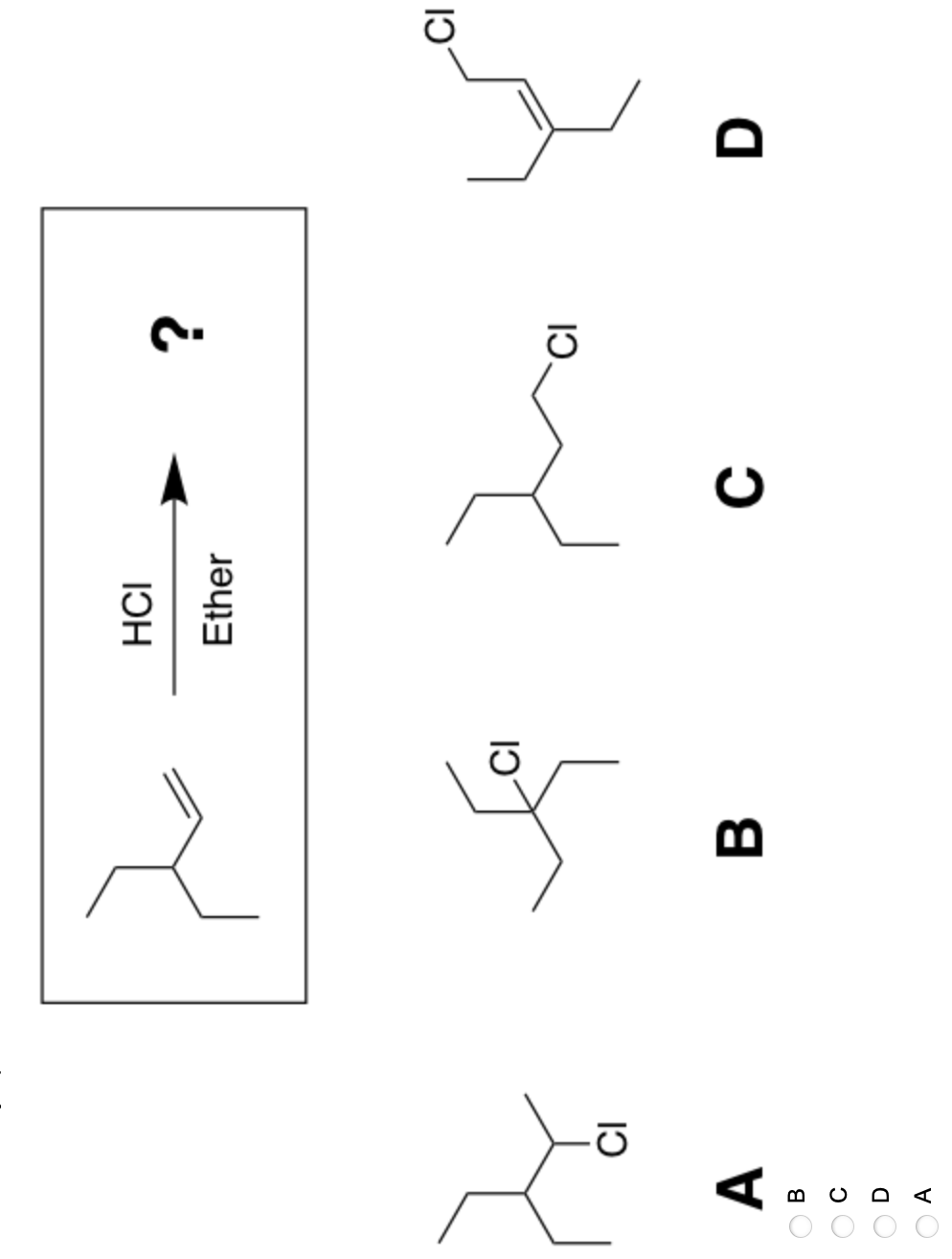 Solved Ether HCl ? A B C D | Chegg.com