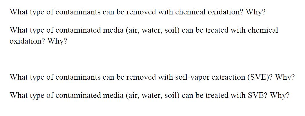 Solved What type of contaminants can be removed with | Chegg.com