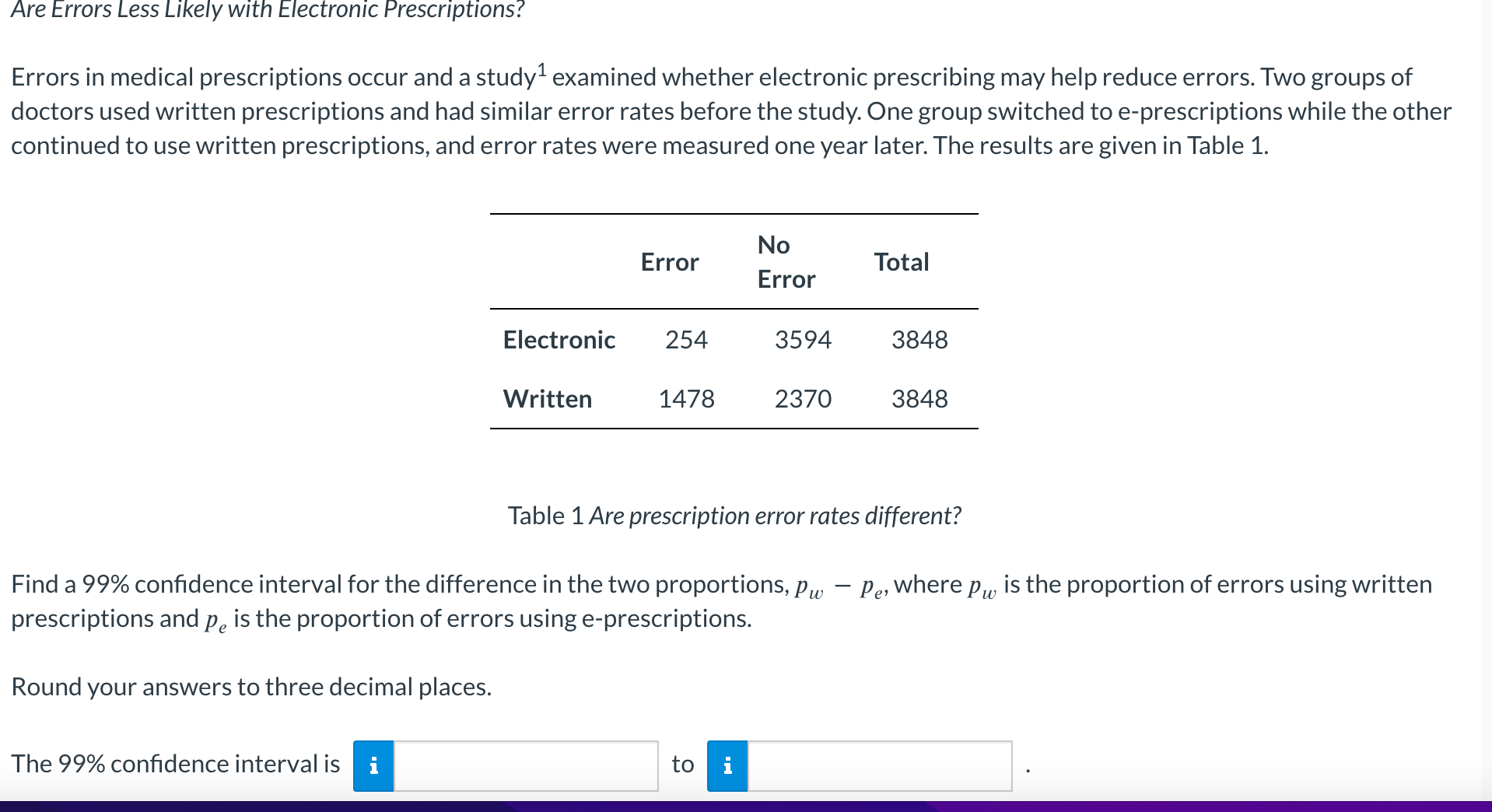 Solved Errors in medical prescriptions occur and a study 1 | Chegg.com