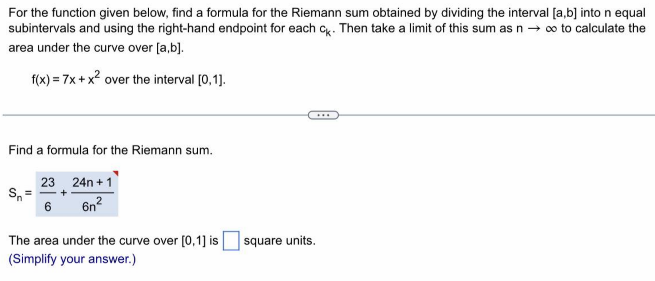Solved For the function given below, find a formula for the | Chegg.com