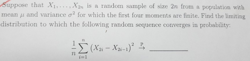 Solved Suppose that X1, X2n is a random sample of size 2n | Chegg.com