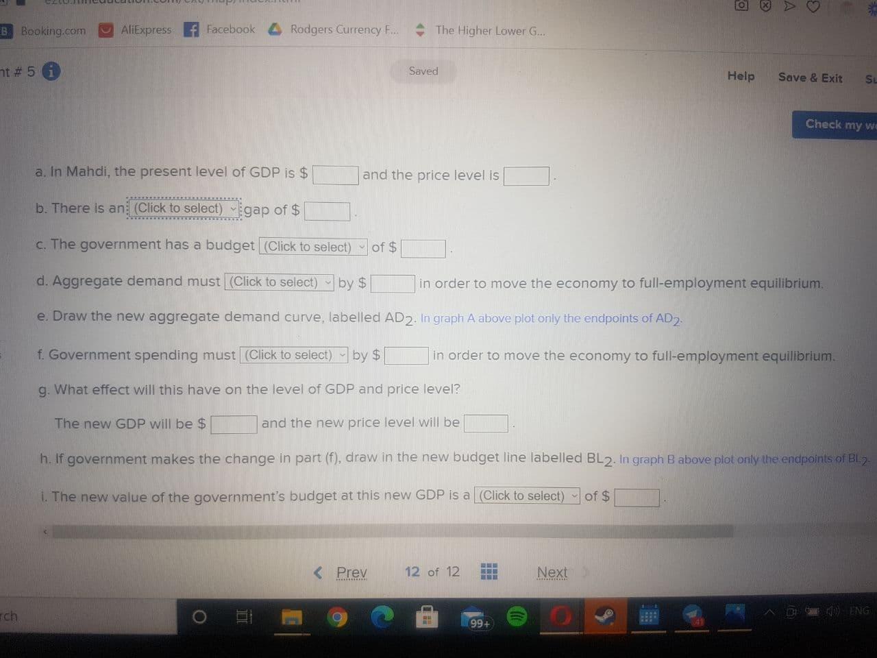 Solved Saved nt # 5 Help Save & Exit Submit Check my work | Chegg.com