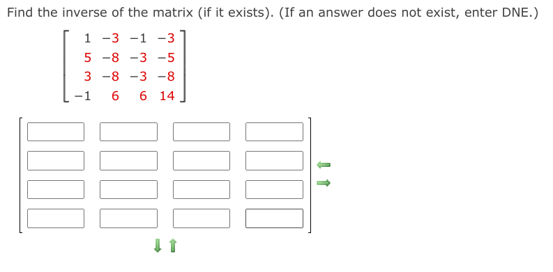 Solved Find the inverse of the matrix (if it exists). (If an | Chegg.com