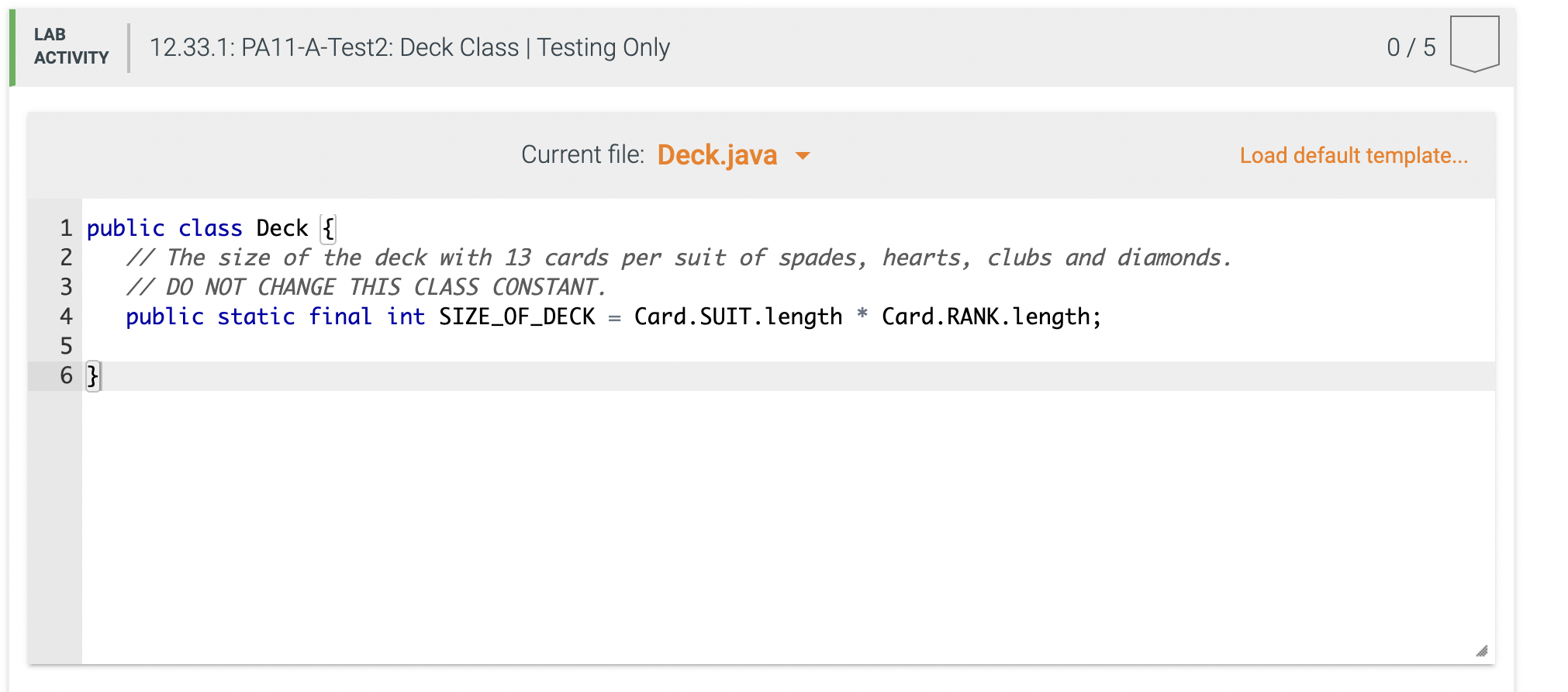 Solved Answer the question CORRECTLY IN JAVA The following | Chegg.com