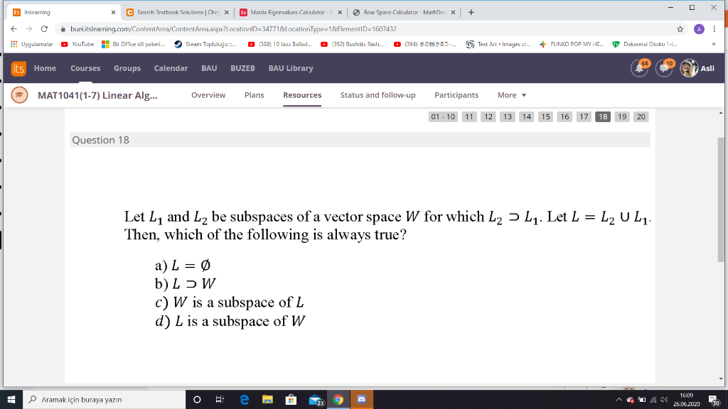 Solved X is itslearning + c C Search Textbook Solutions Che: | Chegg.com