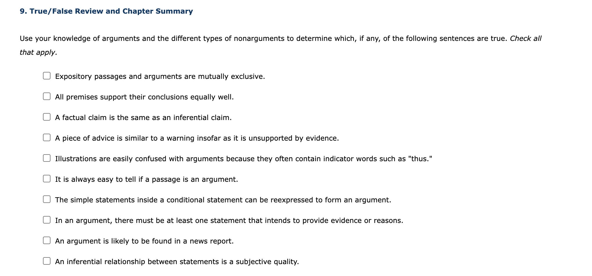 Solved Use your knowledge of arguments and the different | Chegg.com