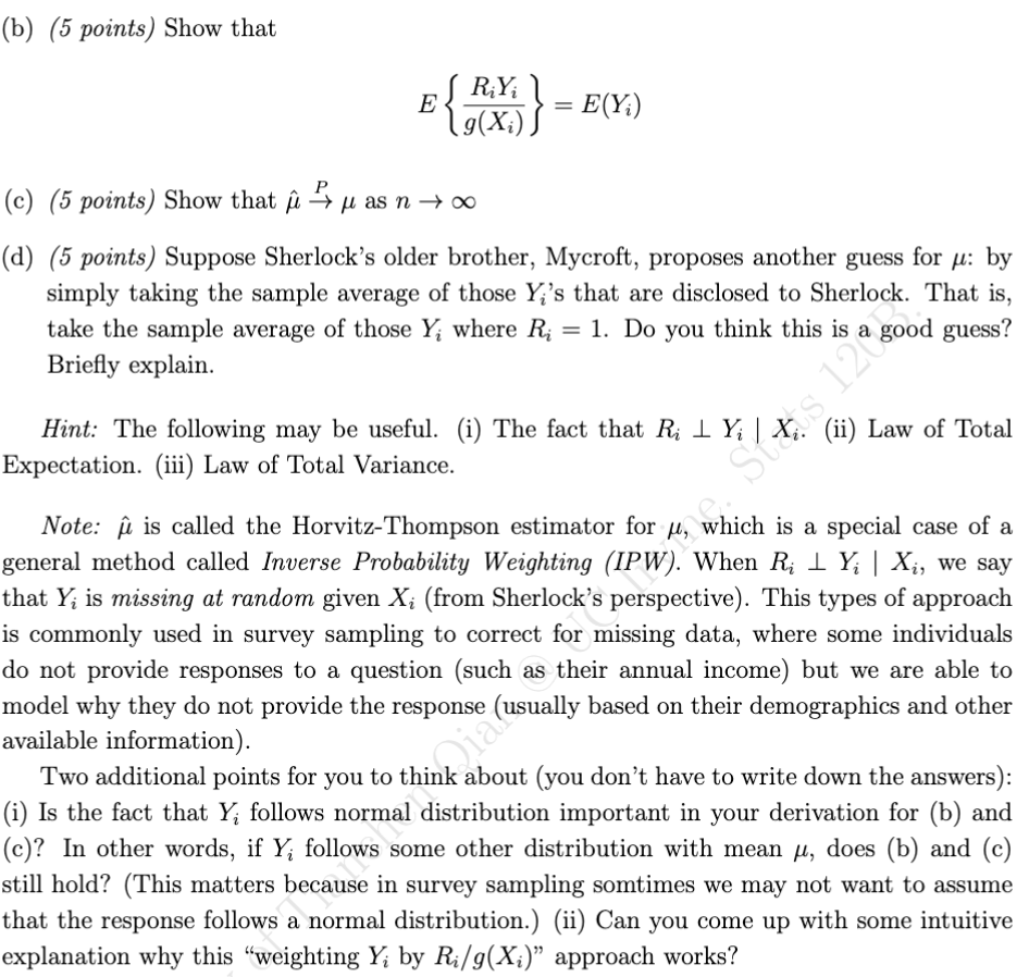 Solved Question 6 (Optional) Dr. Watson and Mr. Sherlock | Chegg.com