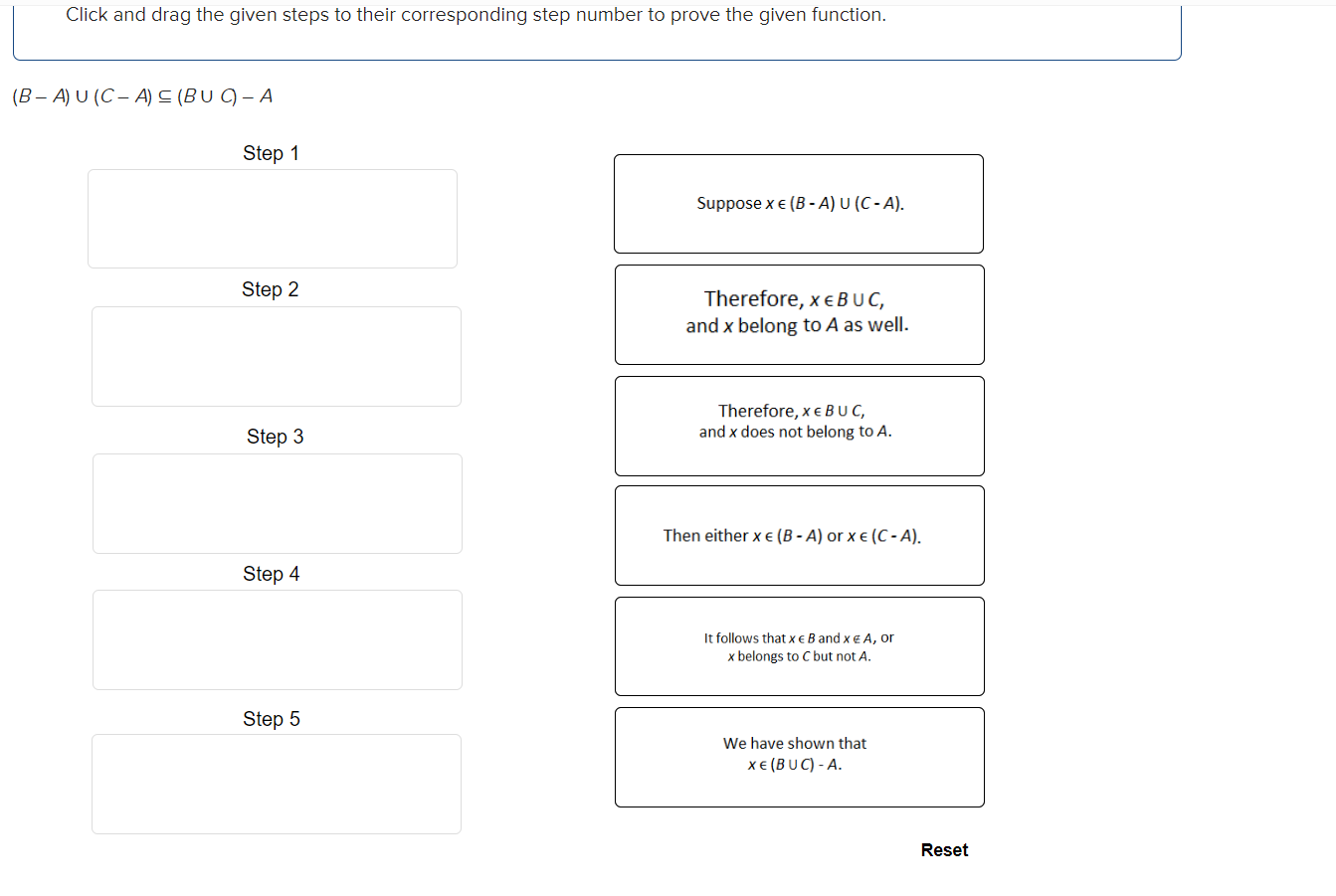Solved Click and drag the given steps to ﻿their | Chegg.com