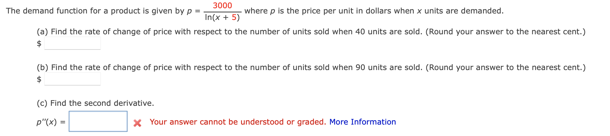 Solved The demand function for a product is given by | Chegg.com
