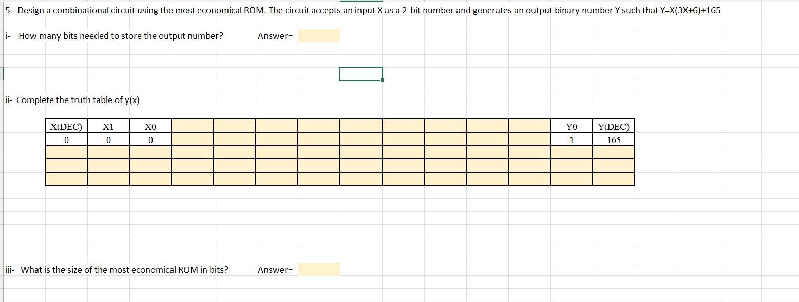 Solved 5- Design a combinational circuit using the most | Chegg.com