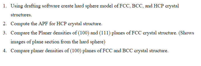 Solved 1. Using drafting software create hard sphere model | Chegg.com