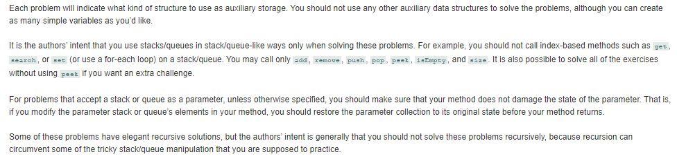 Solved Write a method called copyStack that accepts a | Chegg.com