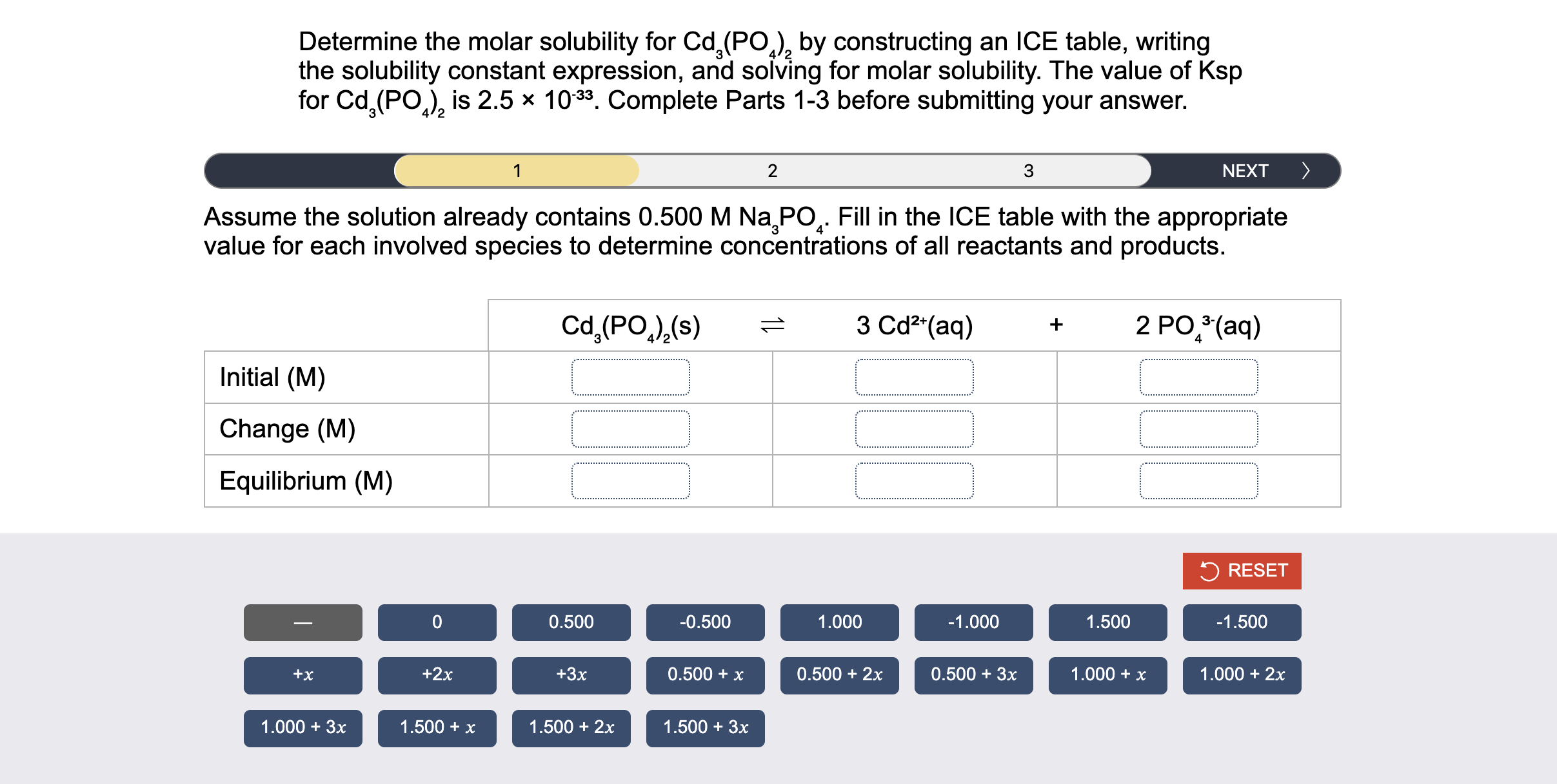 Solved Determine the molar solubility for Cd3(PO4)2 by | Chegg.com