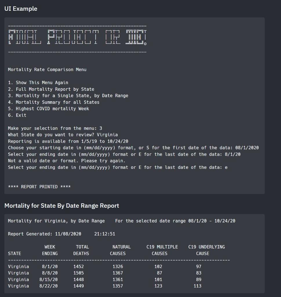Solved Creating Comparison Reports • menu() - Gets an | Chegg.com
