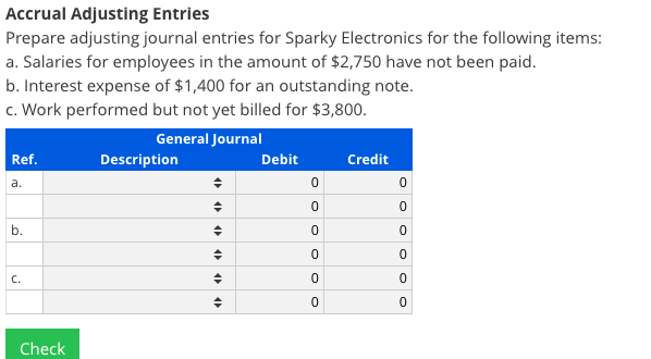Solved Accrual Adjusting Entries Prepare adjusting journal | Chegg.com