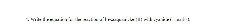 Solved 4. Write the equation for the reaction of | Chegg.com