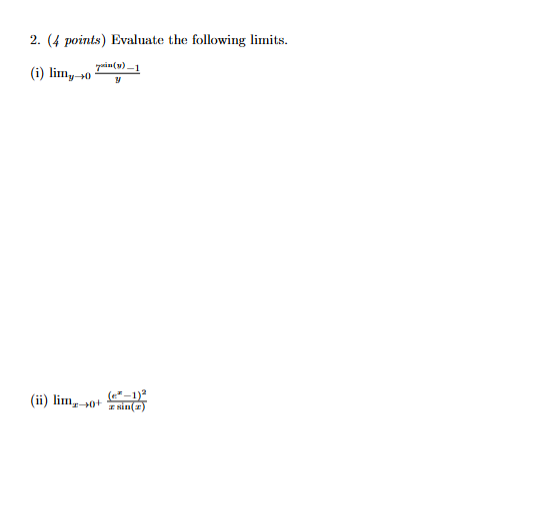 Solved (4 ﻿points) ﻿Evaluate the following | Chegg.com