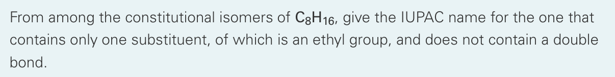 Solved From among the constitutional isomers of C8H16, give | Chegg.com