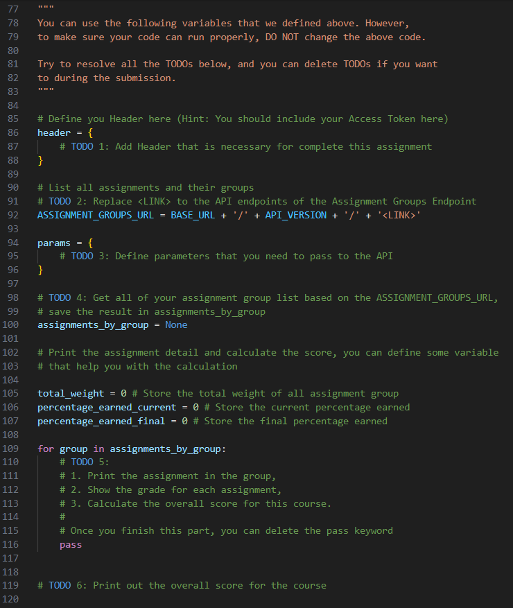 Solved import requests import json \# Set variables that we | Chegg.com