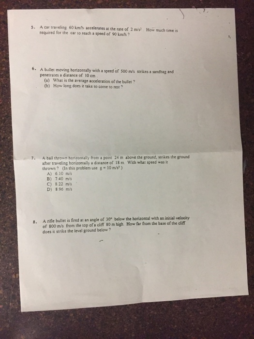 Solved PHY 2053C Artting from rest moves with constant | Chegg.com