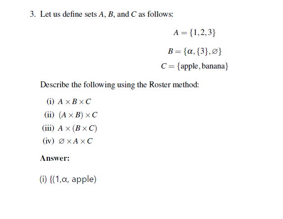 Solved 3. Let us define sets A,B, and C as follows: | Chegg.com